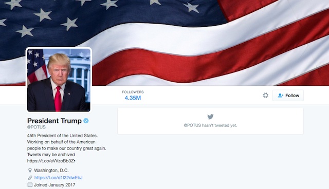 Twitter Transfer of Power: Trump Gets @POTUS | Houston Style Magazine ...