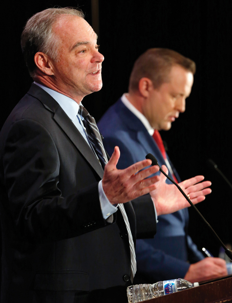 Sen. Kaine, GOP opponent spar during first campaign debate | Richmond ...