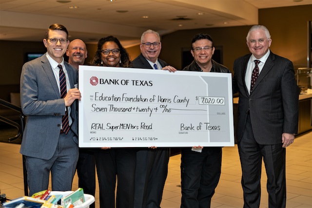 Bank of Texas Execs Deliver $7,020 Check, Books to Support Literacy ...
