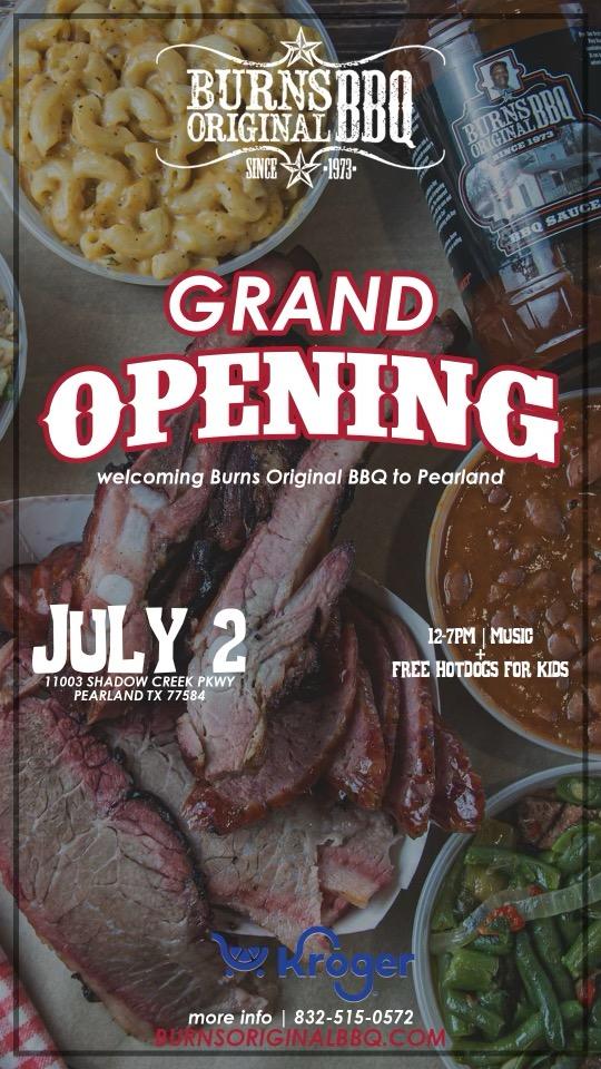 Burns Original Bar-B-Que Is Opening New Location In Pearland This ...