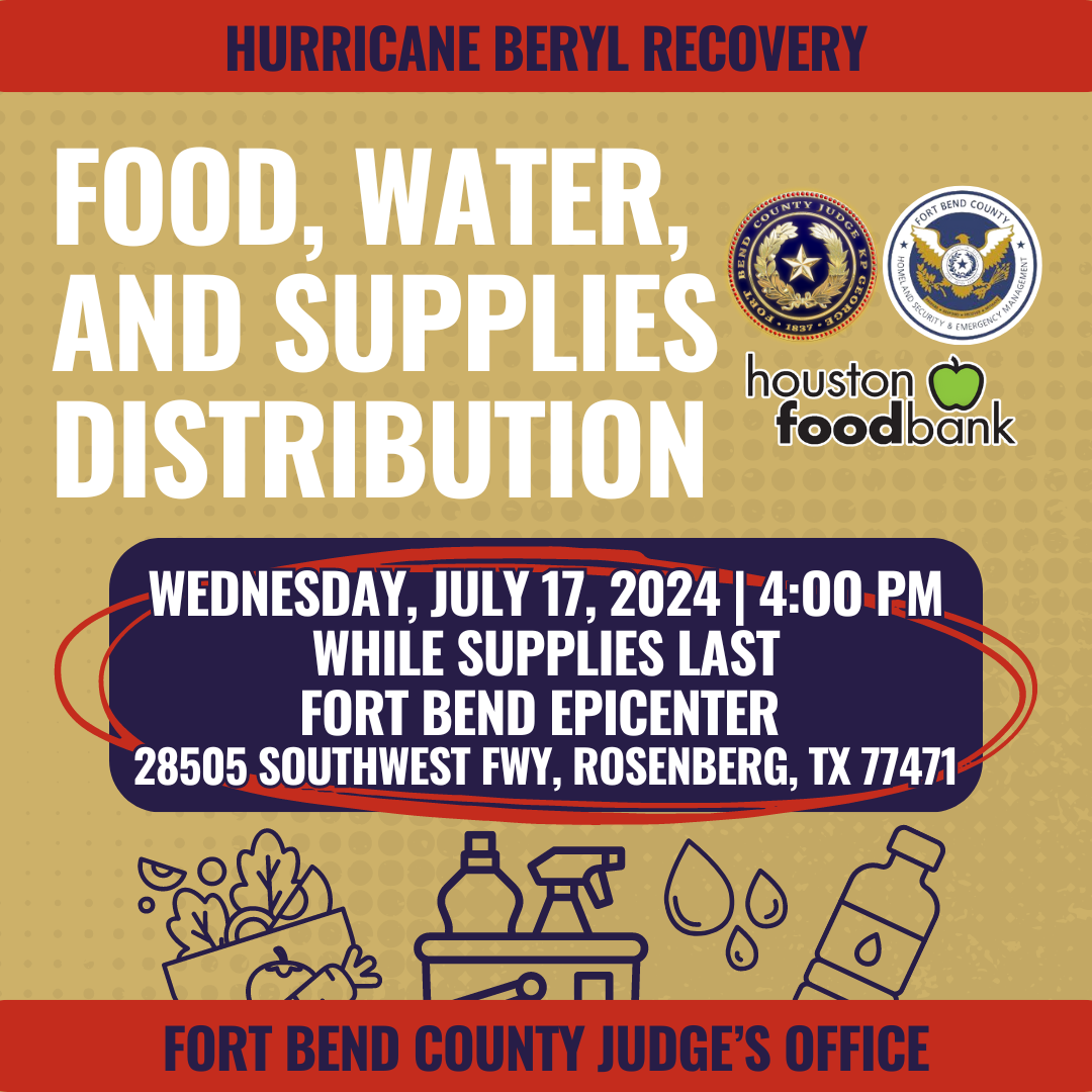 Fort Bend County Judge KP George Hosts Food and Water Distribution for ...