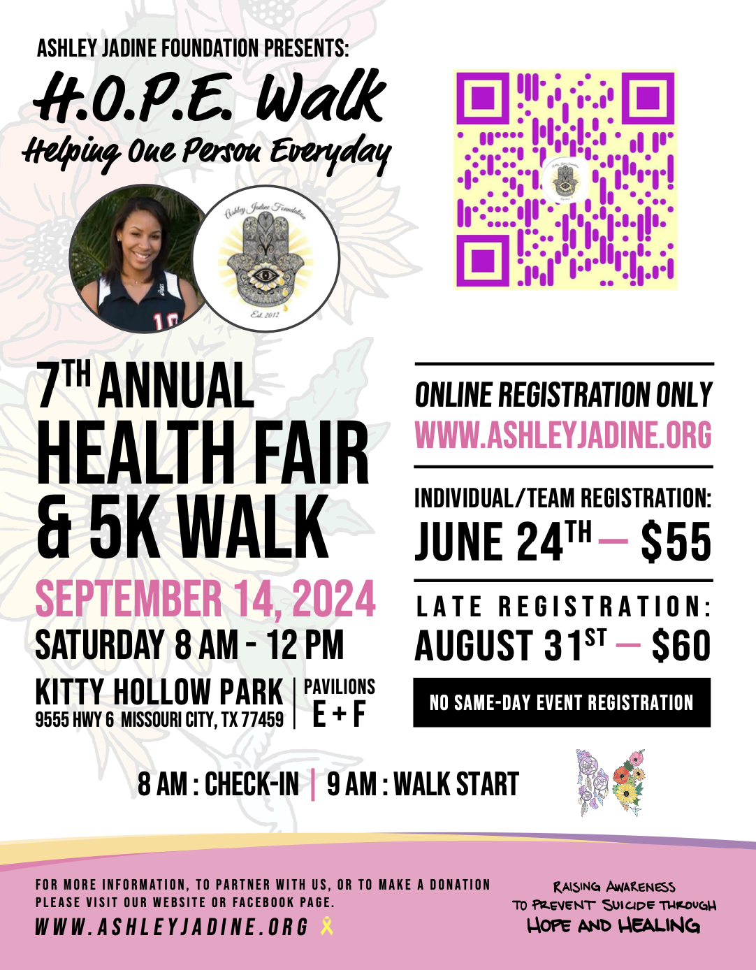 Ashley Jadine Foundation Presents 7th Annual H.O.P.E. 5K Walk and ...