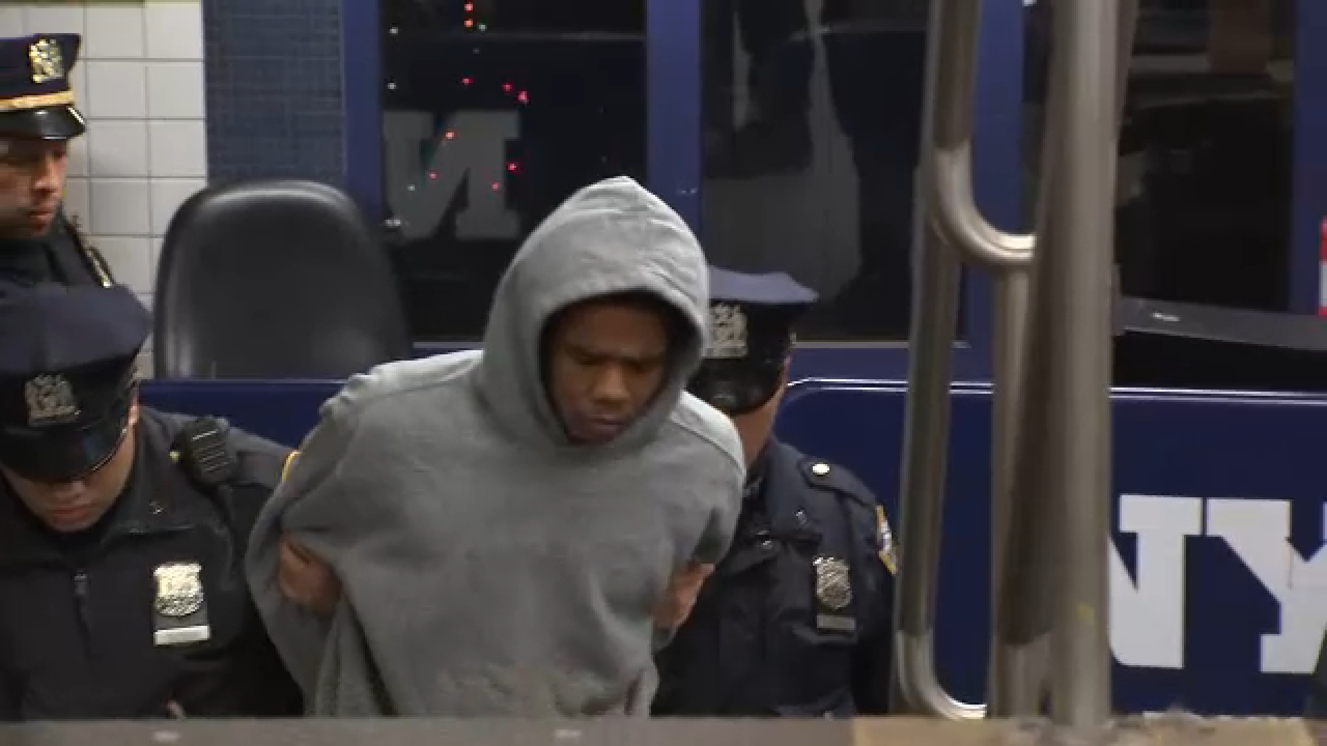 Witness recounts man escaping death after being pushed onto subway ...
